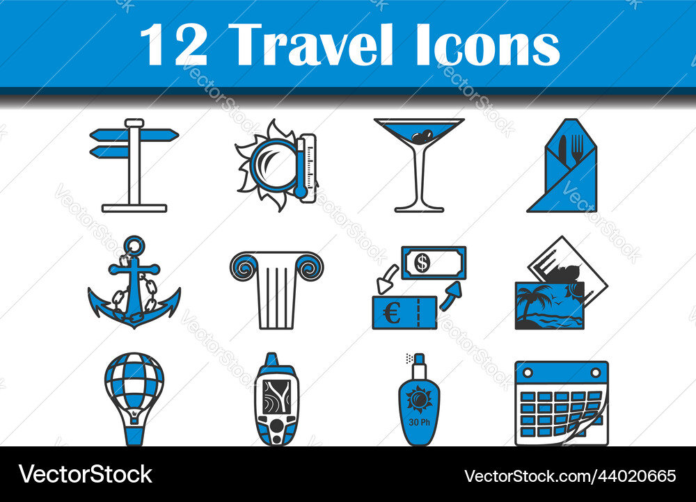 Travel icon set Royalty Free Vector Image - VectorStock