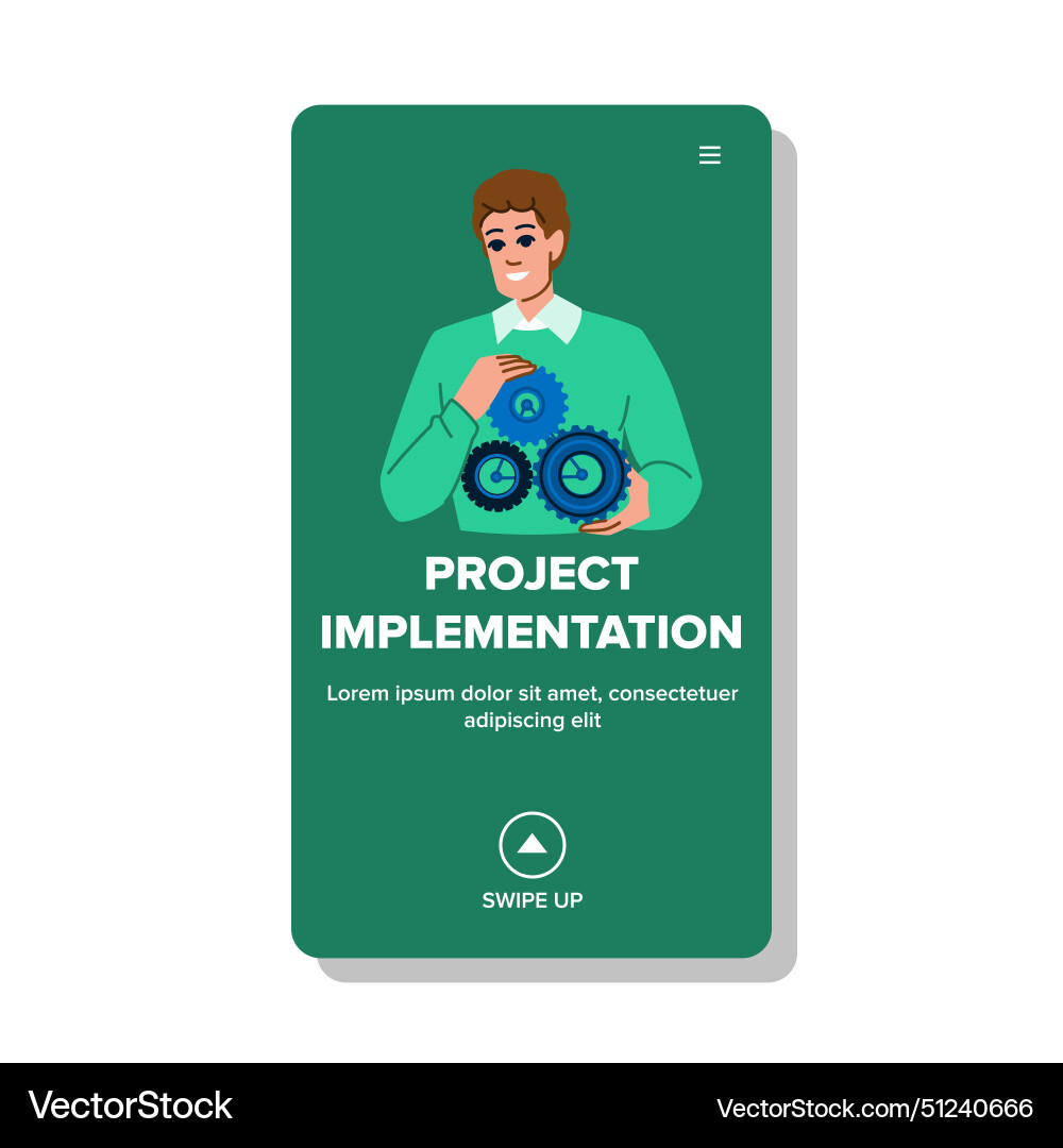 Budget project implementation Royalty Free Vector Image