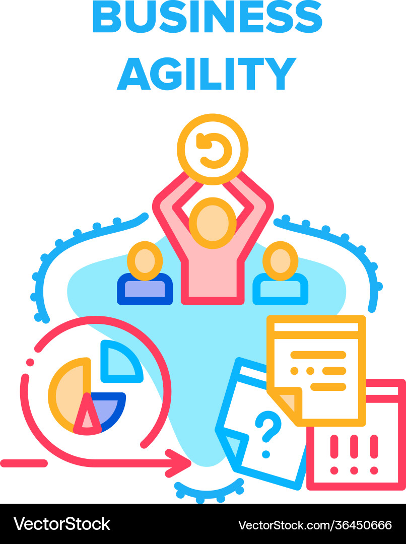 Business agility concept color Royalty Free Vector Image