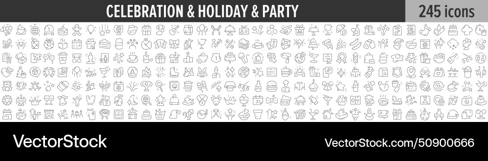 Celebration holiday and party linear icon Vector Image