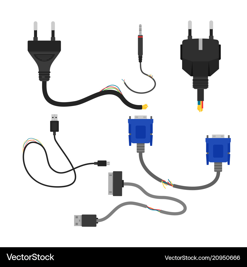 Damaged broken electric Royalty Free Vector Image