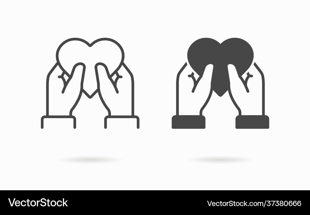 Donate icon isolated on white Royalty Free Vector Image