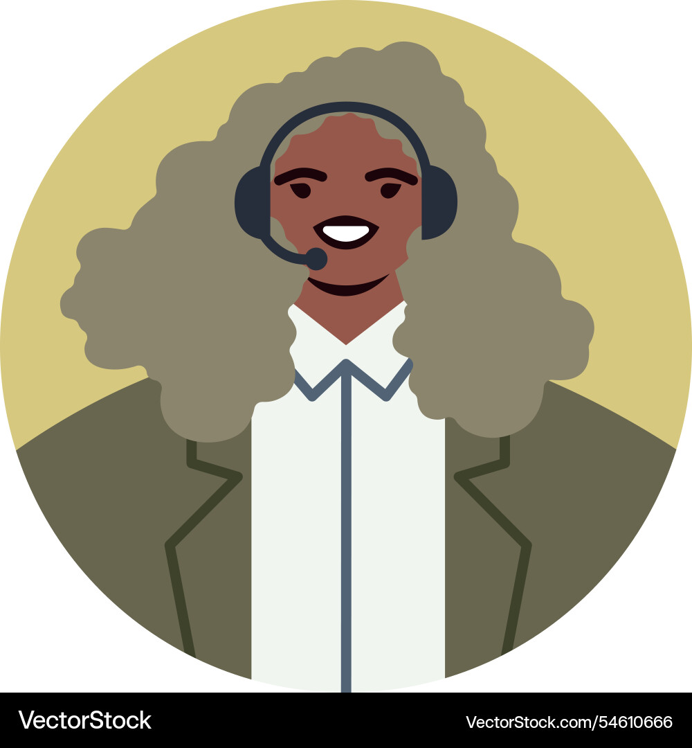 Friendly customer service representative wearing Vector Image