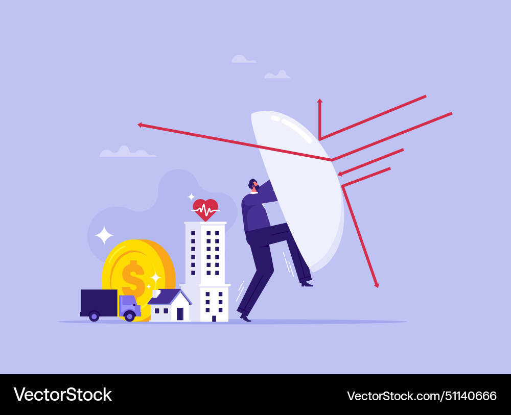 Insurance services concept or symbol Royalty Free Vector