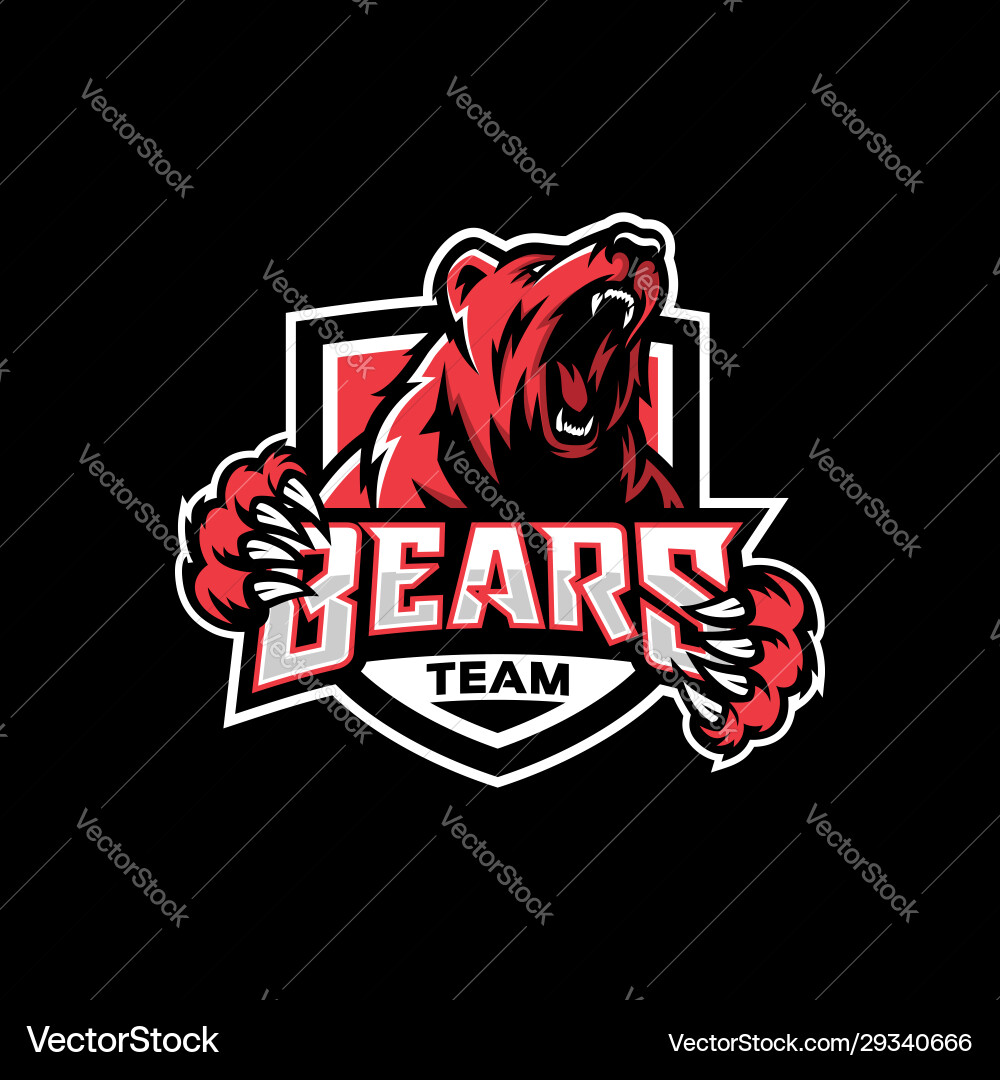 Moderne professionelle grizzly Bär Logo Vektorbild