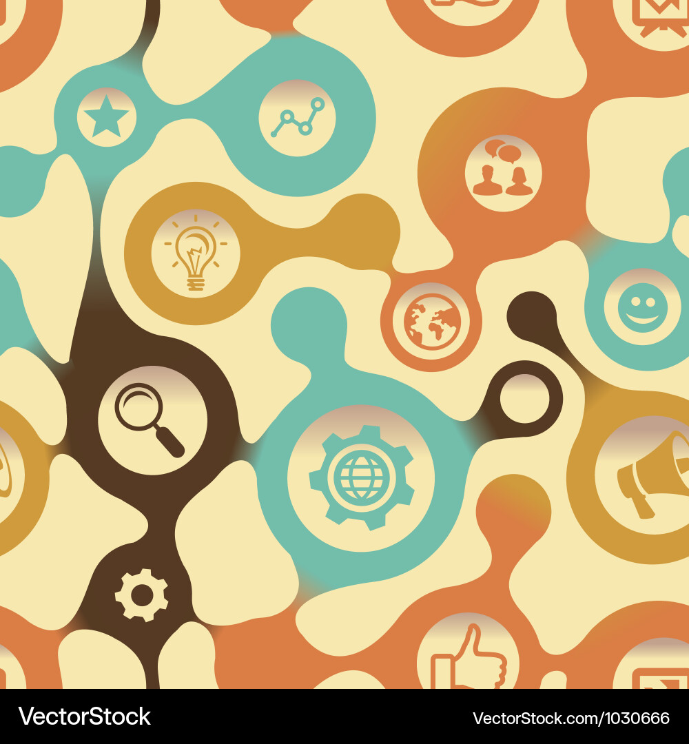 Modern Social Media Icon Pattern Royalty Free Vector Image