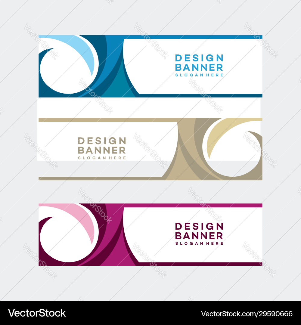 Modern web banners template with diagonal Vector Image