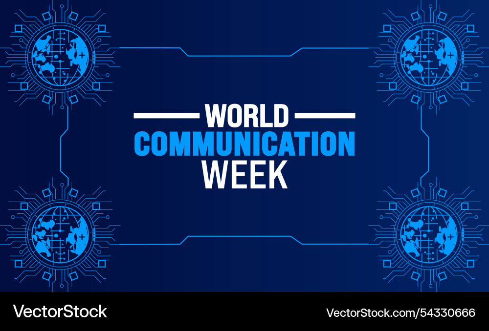 November is world communications week background Vector Image