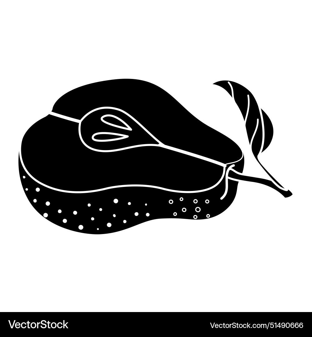 Pear silhouette icon minimalistic design Vector Image