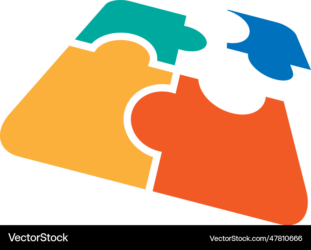 Puzzle icon design template isolated Royalty Free Vector