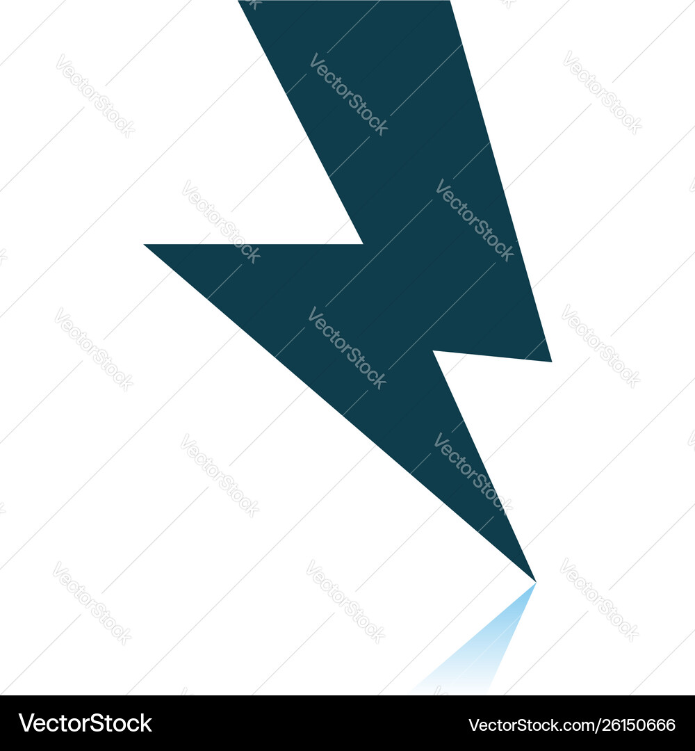Reversed bolt icon Royalty Free Vector Image - VectorStock