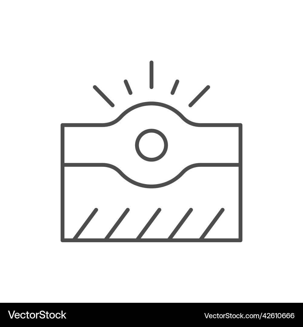 Skin inflammation line outline icon Royalty Free Vector