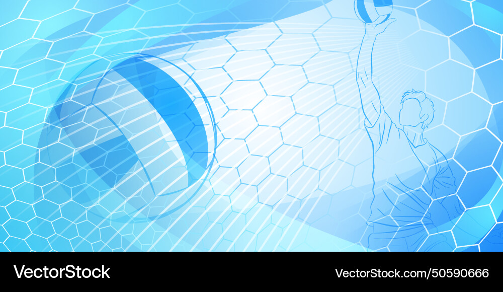 Volleyball themed background Royalty Free Vector Image