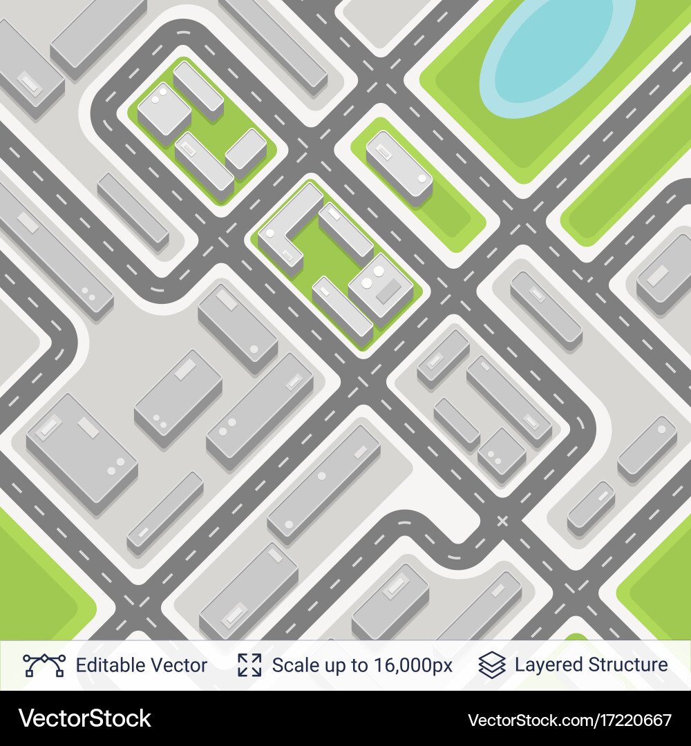 Abstract city plan Royalty Free Vector Image - VectorStock