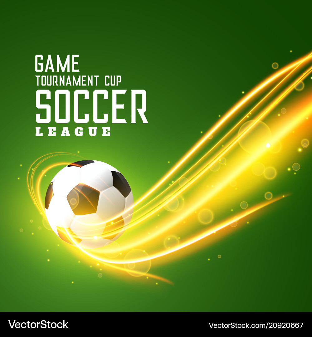Abstract shiny football background with light Vector Image