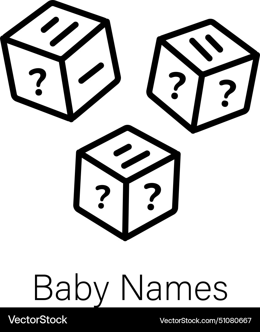 Baby names Royalty Free Vector Image - VectorStock