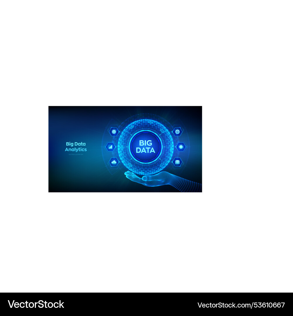 Big data analytics innovation technology Vector Image