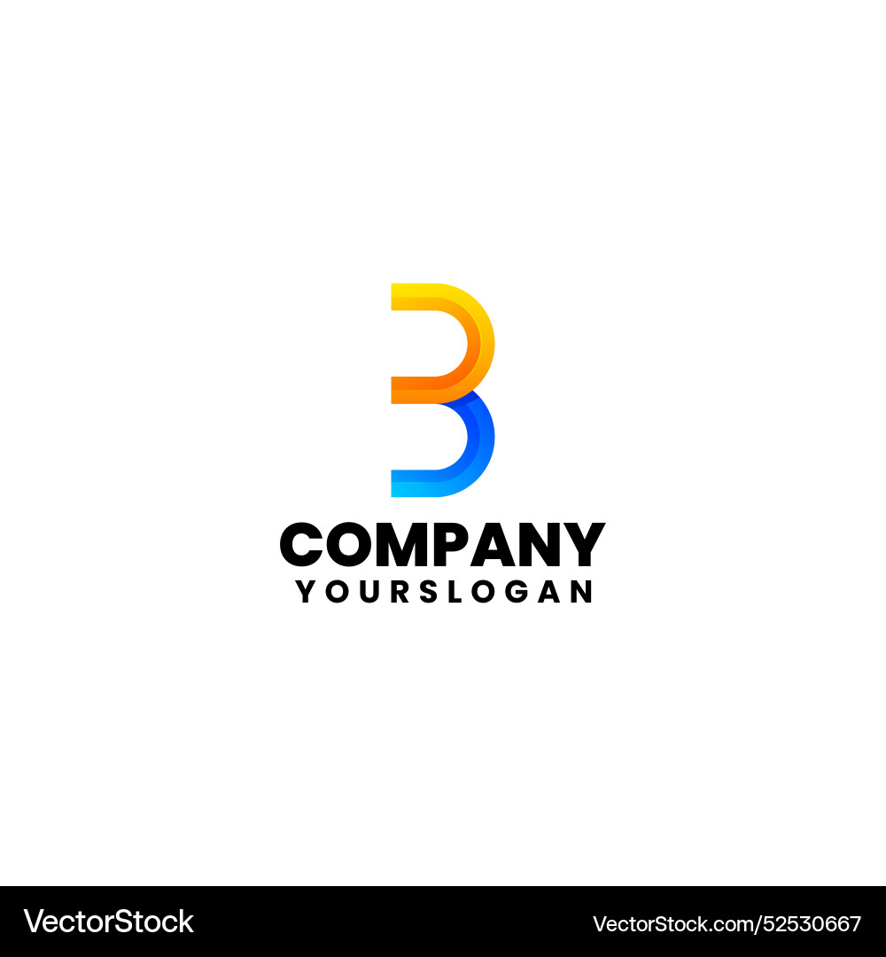 Colorful modern number 3 logo design Royalty Free Vector