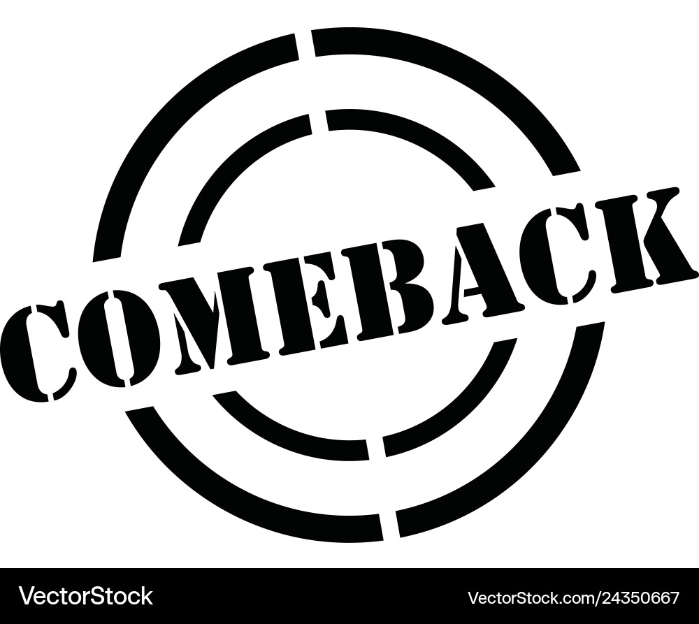 Comeback stamp on white Royalty Free Vector Image