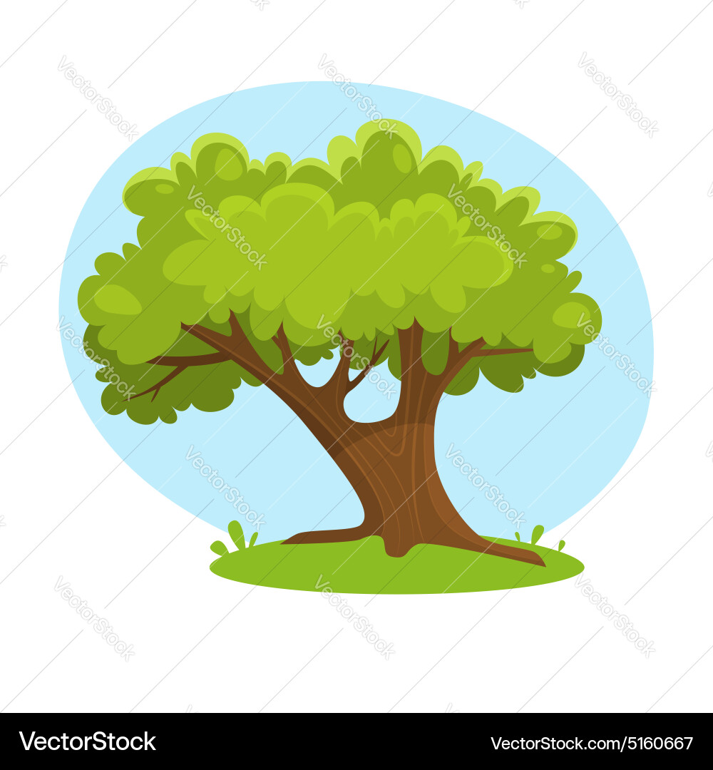 Cute Cartoon Tree Royalty Free Vector Image - VectorStock