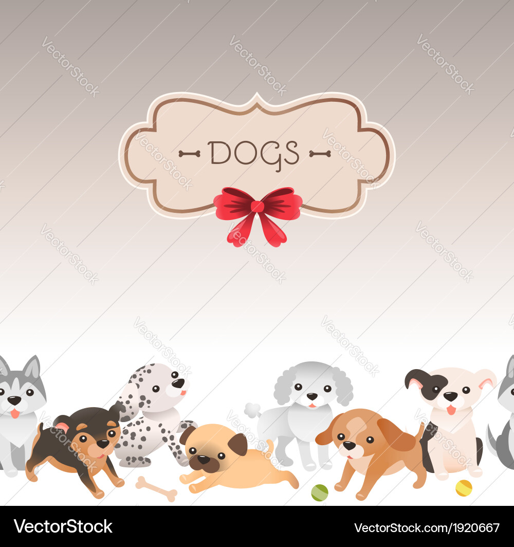Dogs Royalty Free Vector Image - VectorStock