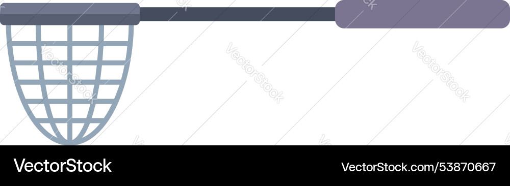 Fishing net with wooden handle for catching fish Vector Image
