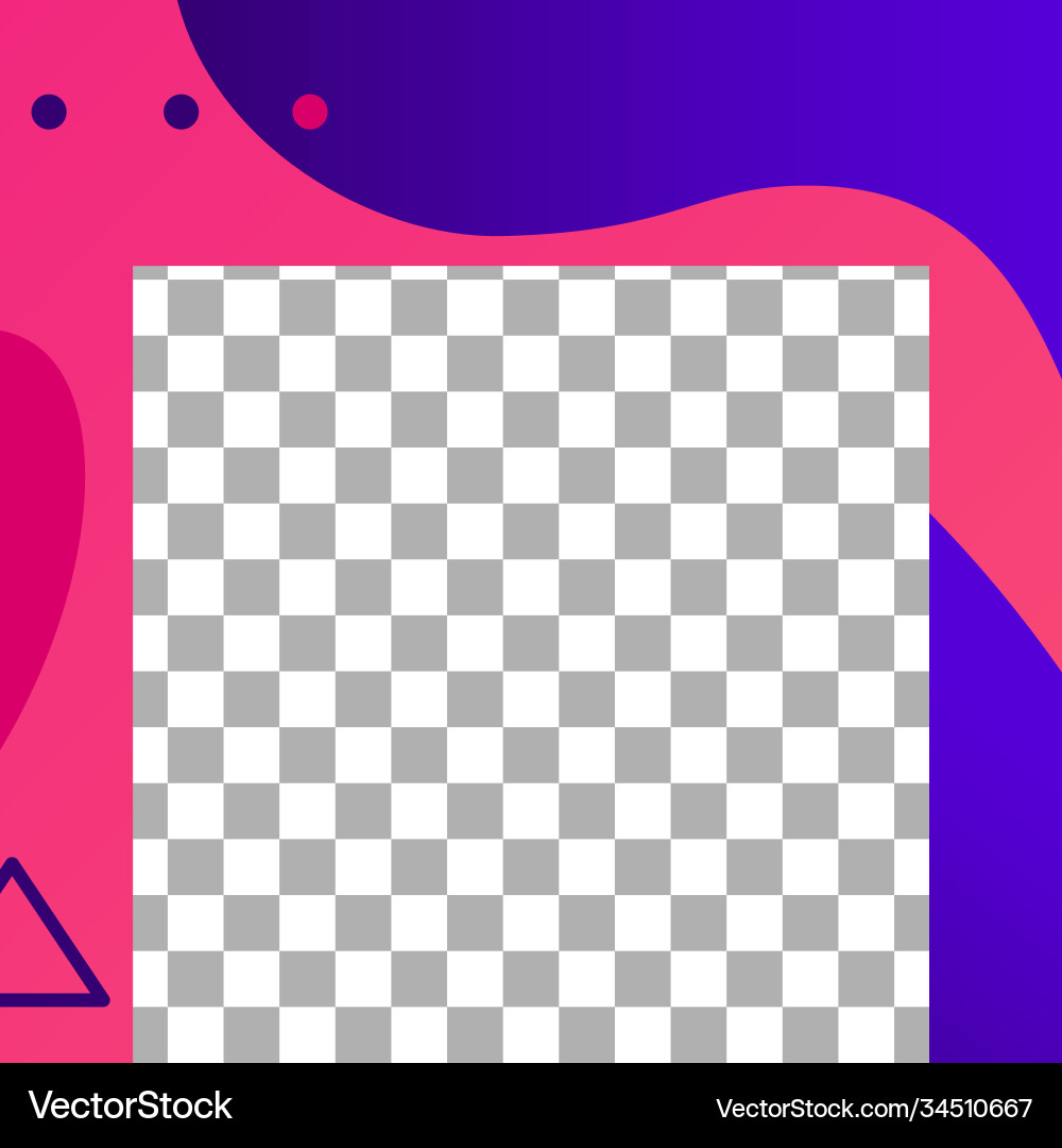 Fluid shapes post trendy photo frame Royalty Free Vector