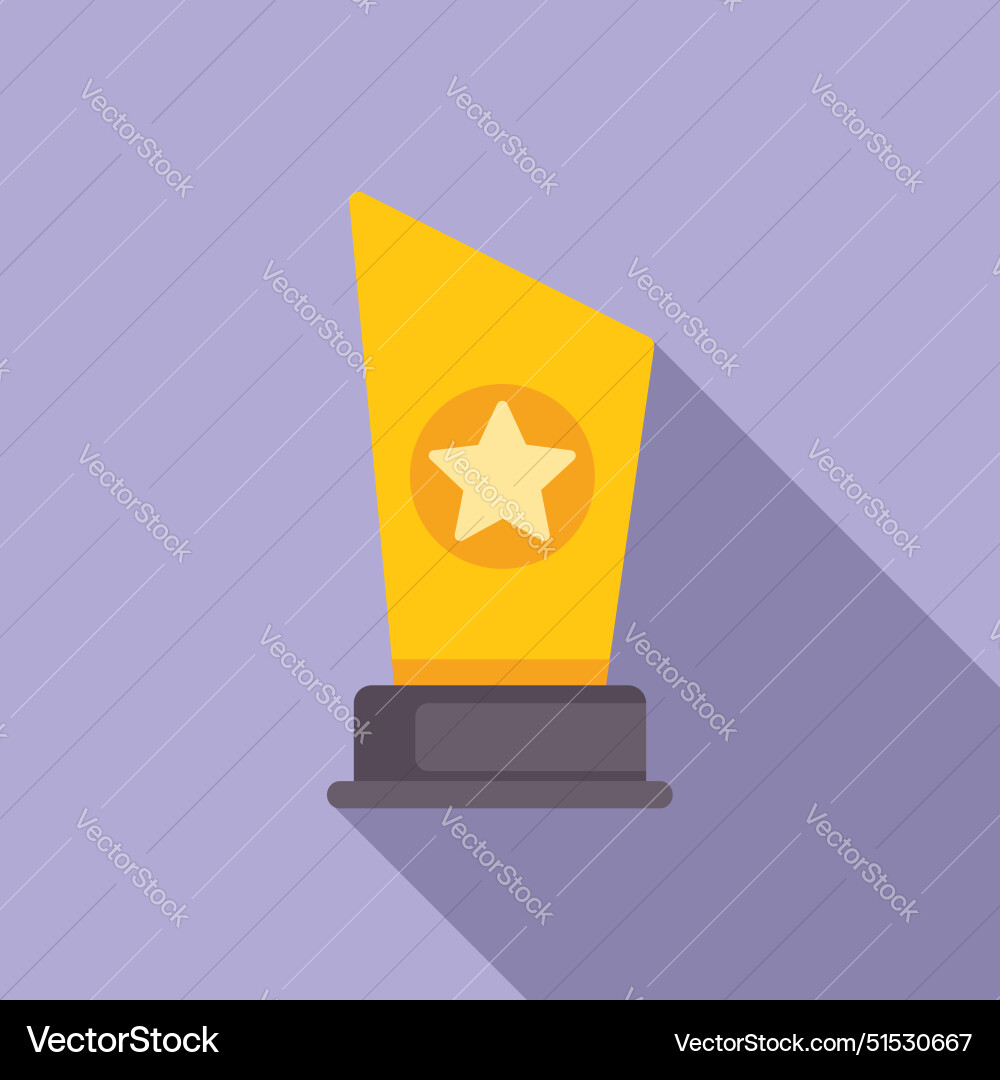 Golden award trophy representing winning Vector Image