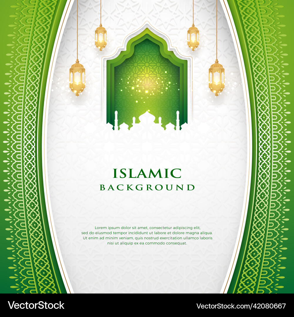 Islamic backgrounds for posters banners greeting Vector Image