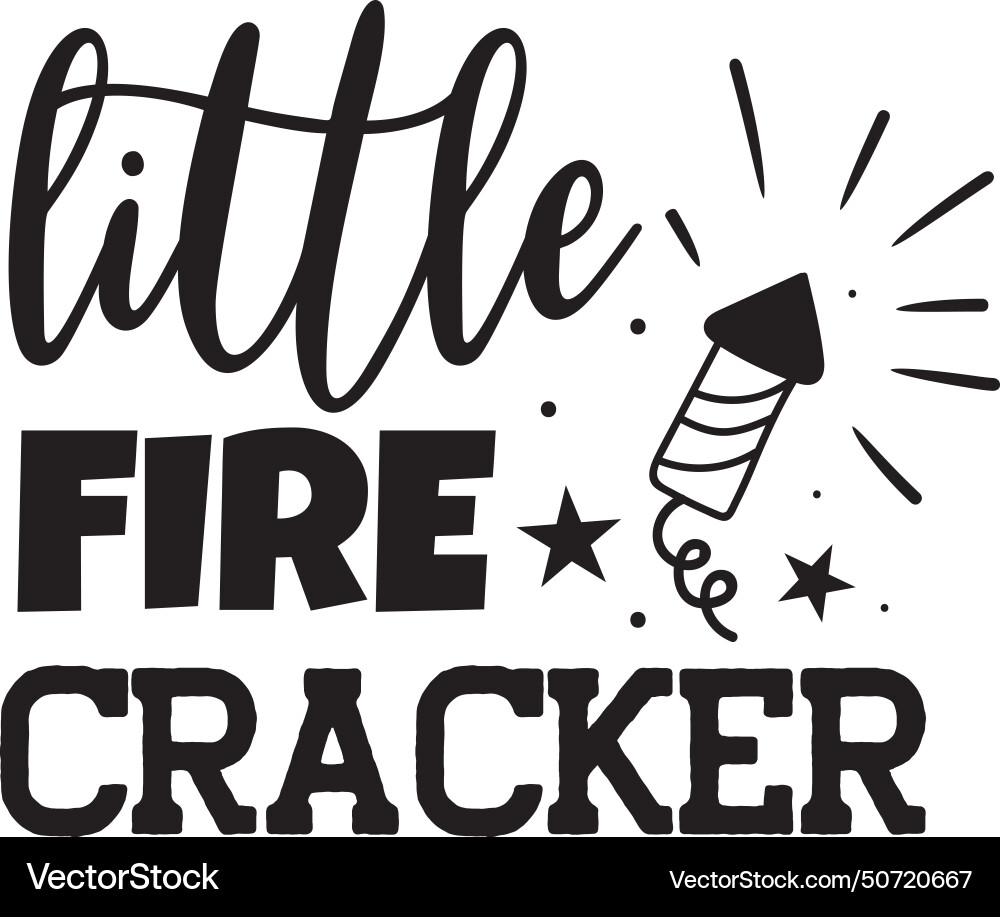 Little fire cracker design on white background Vector Image