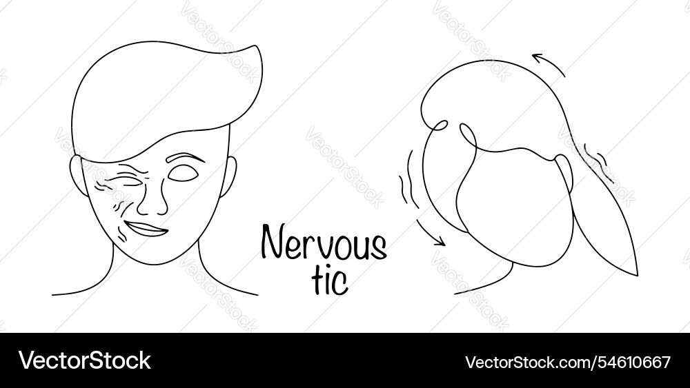 Nervous tic Royalty Free Vector Image - VectorStock