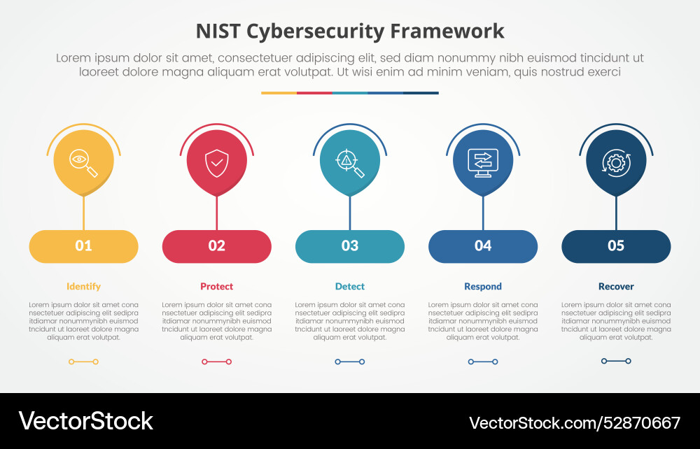 Nist cybersecurity framework infographic concept Vector Image