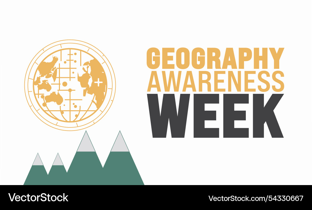 November is geography awareness week background Vector Image