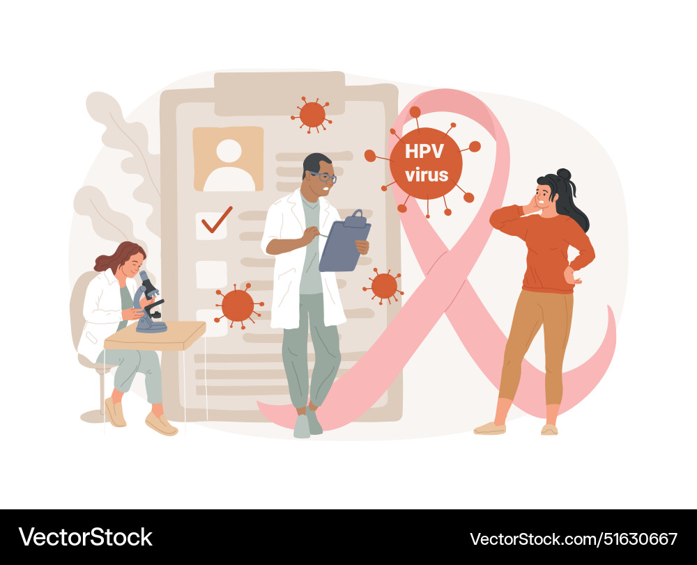 Risk factors for hpv isolated concept Royalty Free Vector