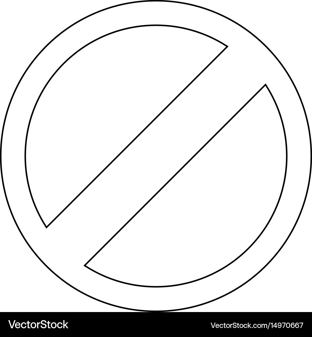 Sign entry prohibited the black color icon Vector Image
