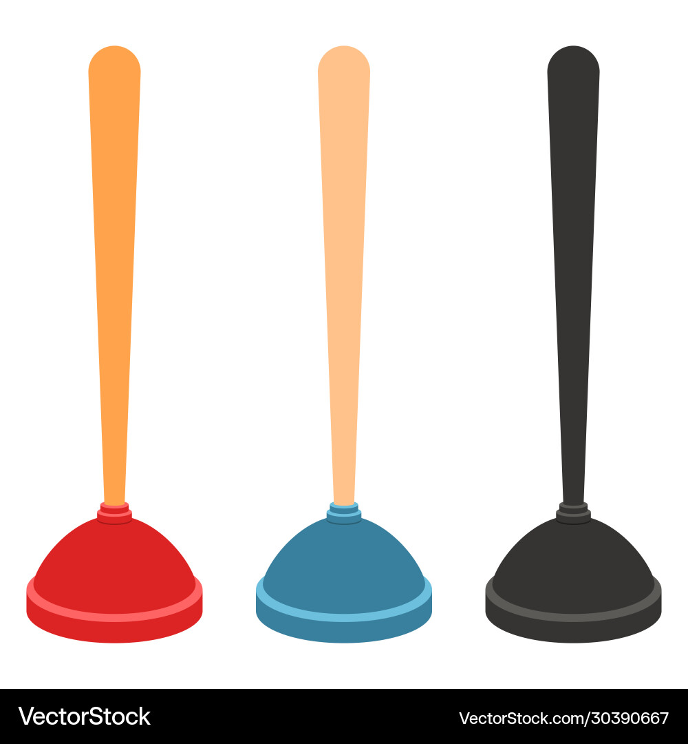 Toilet plunger Royalty Free Vector Image - VectorStock
