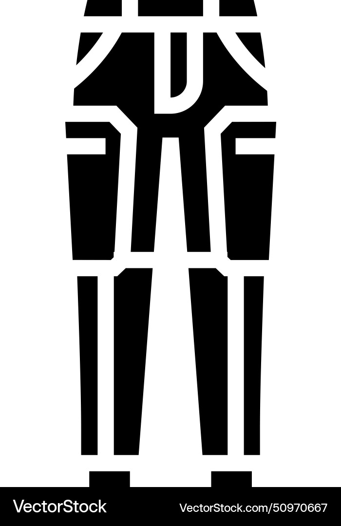 Track Pants Streetwear Cloth Fashion Glyph Icon Vector Image
