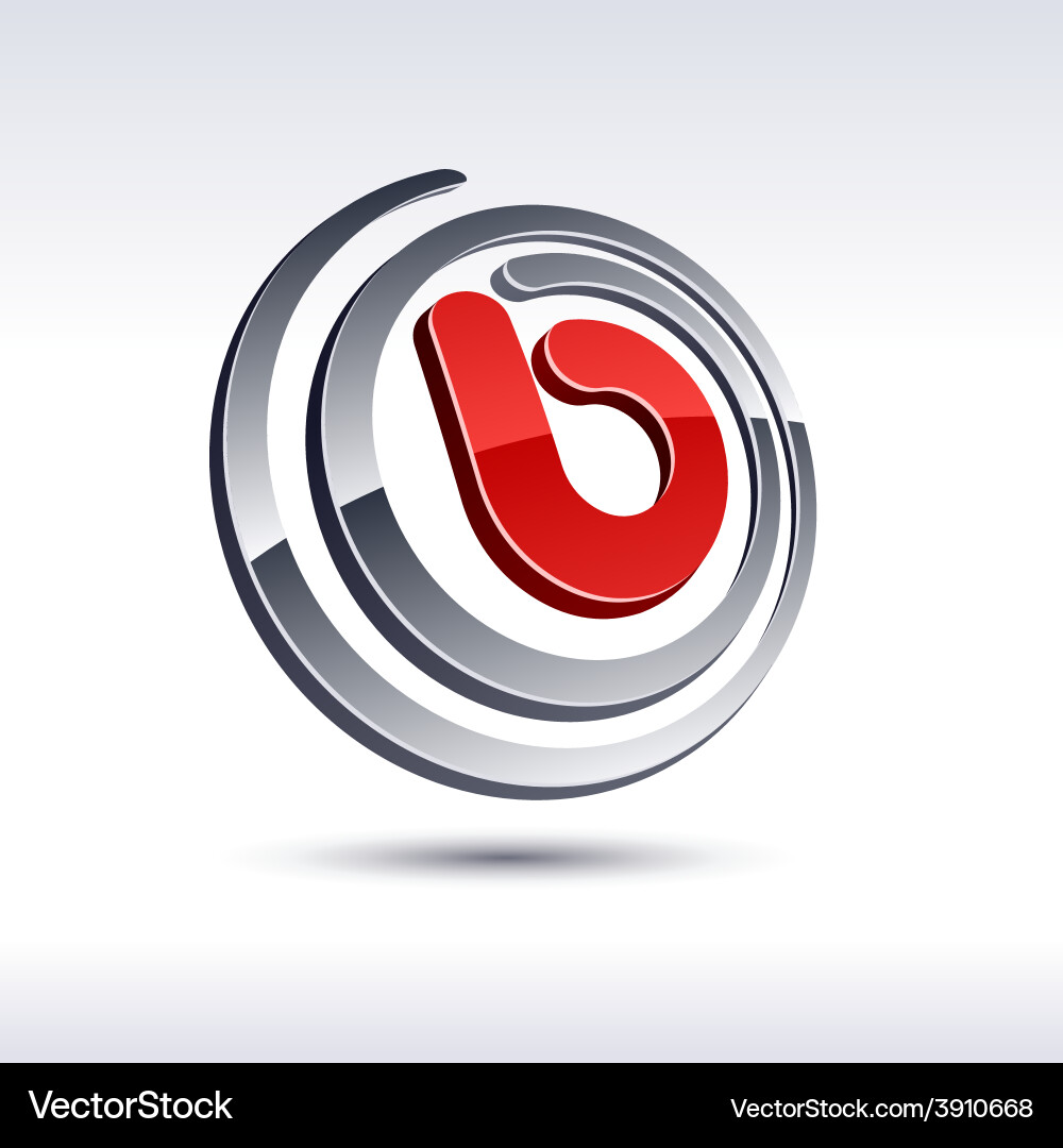 3d b letter icon Royalty Free Vector Image - VectorStock