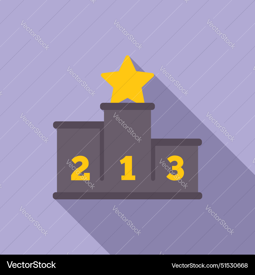 Achieving first place winning award podium Vector Image