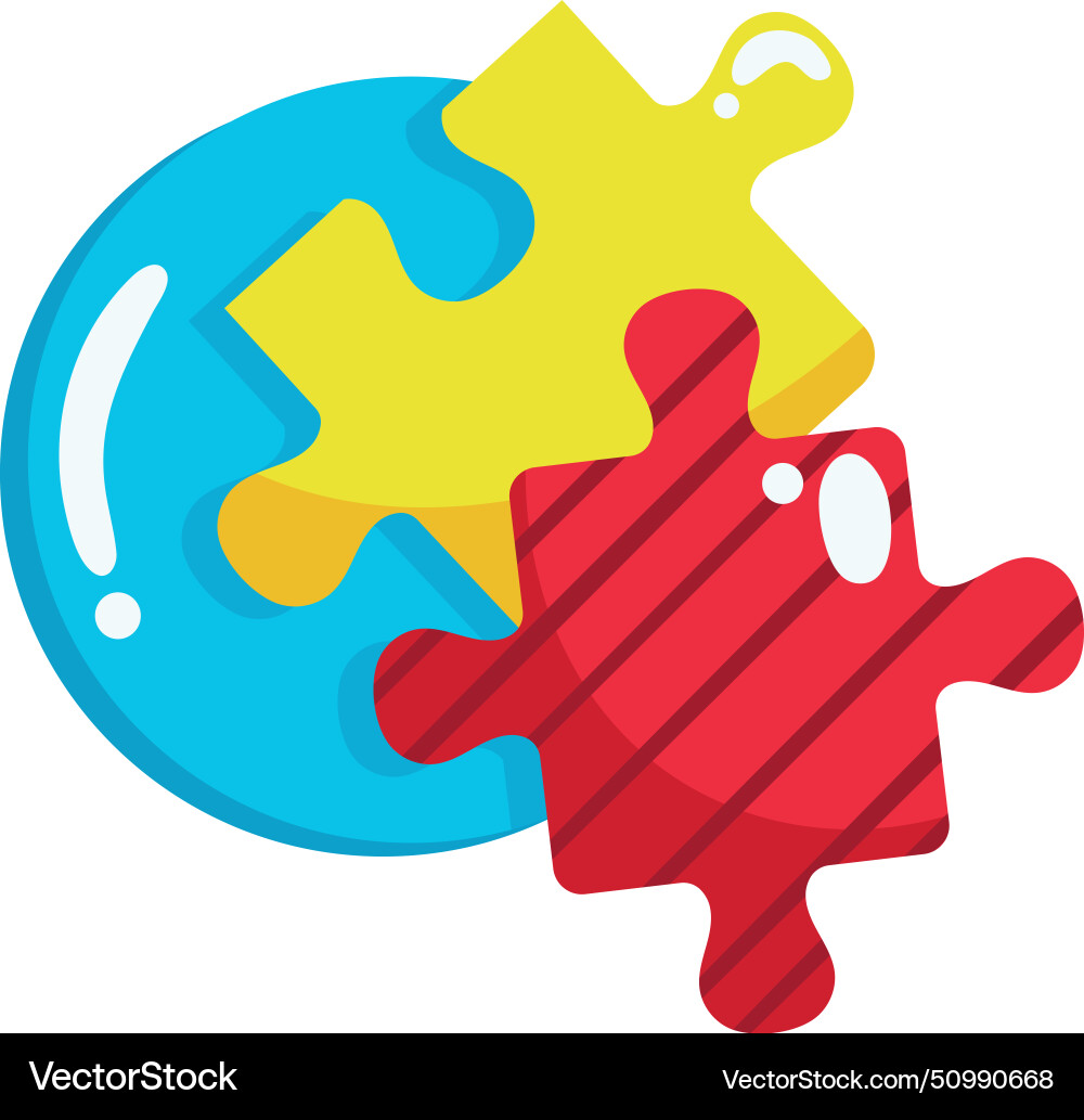 Autism puzzle awareness Royalty Free Vector Image