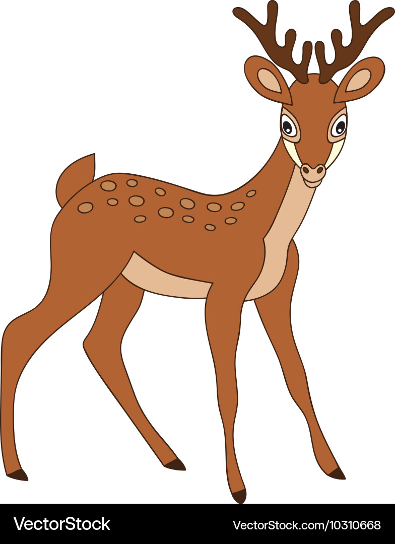 Cartoon deer Royalty Free Vector Image - VectorStock