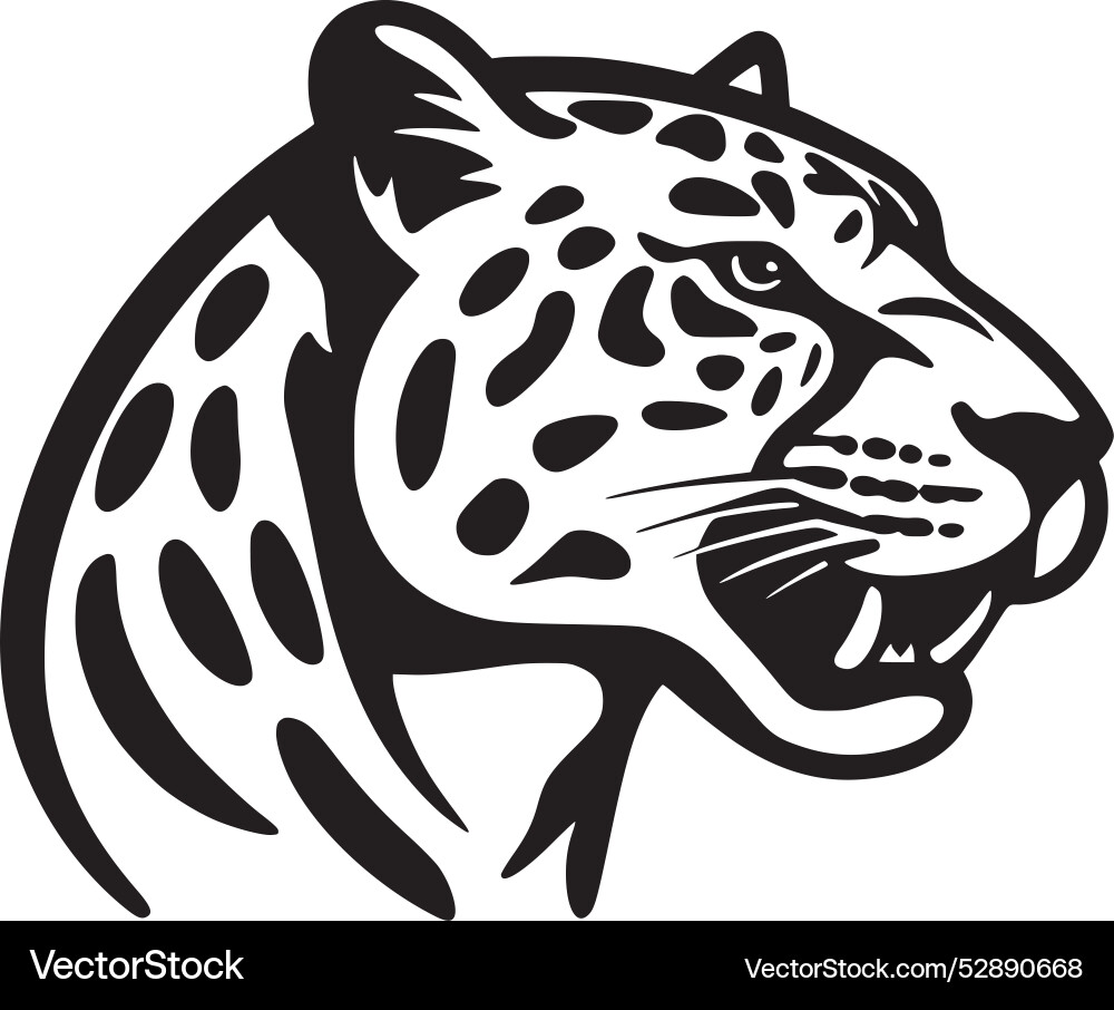 Cheetah - black and white isolated icon Royalty Free Vector