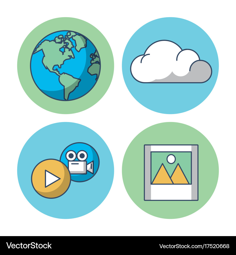 Cloud computing technology Royalty Free Vector Image