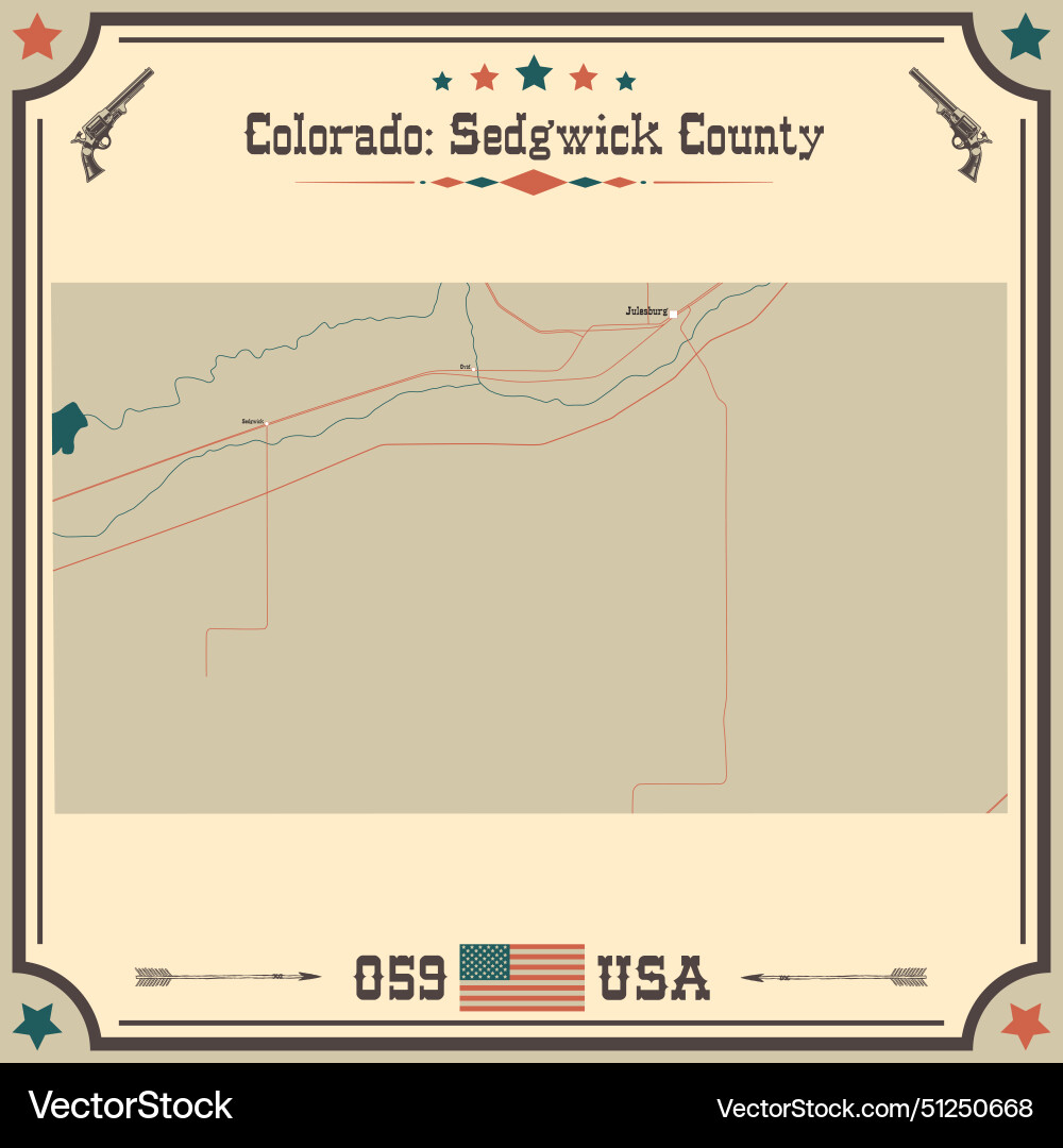 Large and accurate map of sedgwick county Vector Image