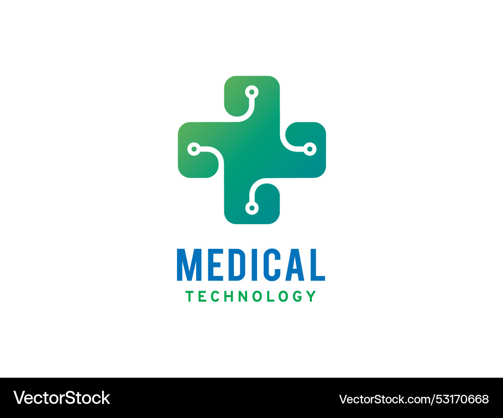 Medical technology logo symbol or icon template Vector Image