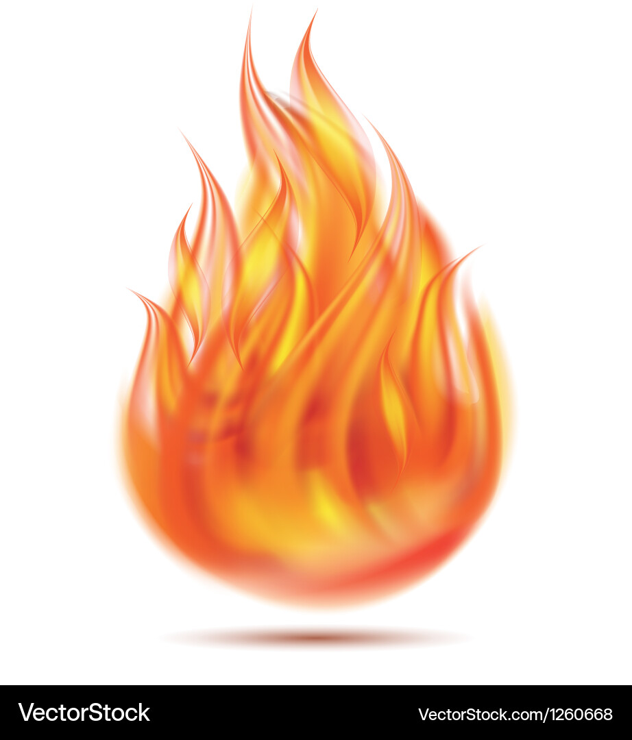 Symbol of fire Royalty Free Vector Image - VectorStock