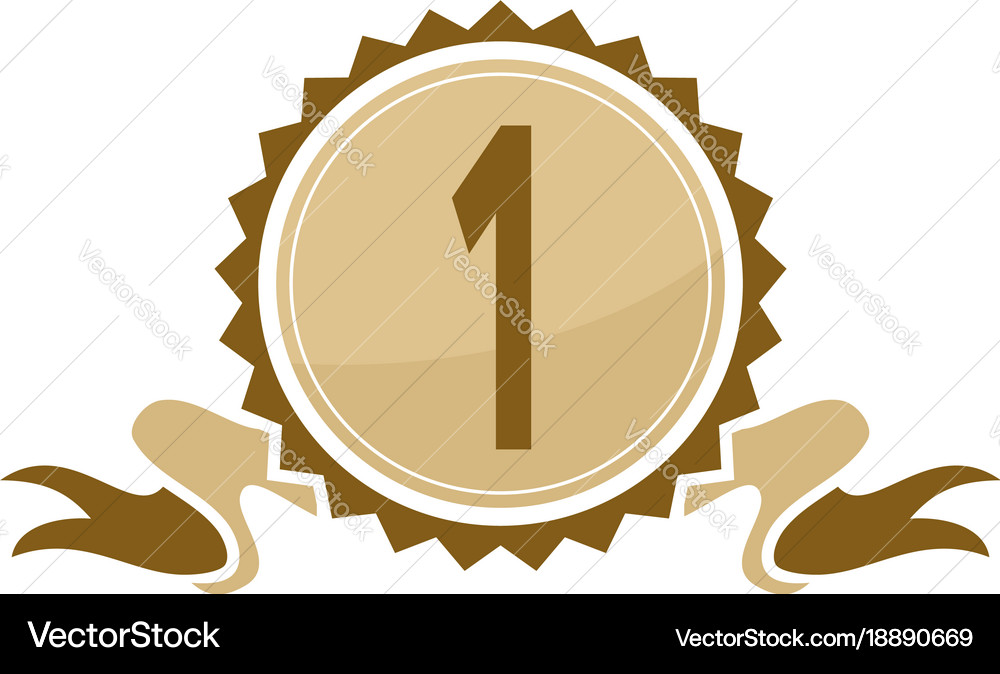 Best quality ribbon number 1 Royalty Free Vector Image