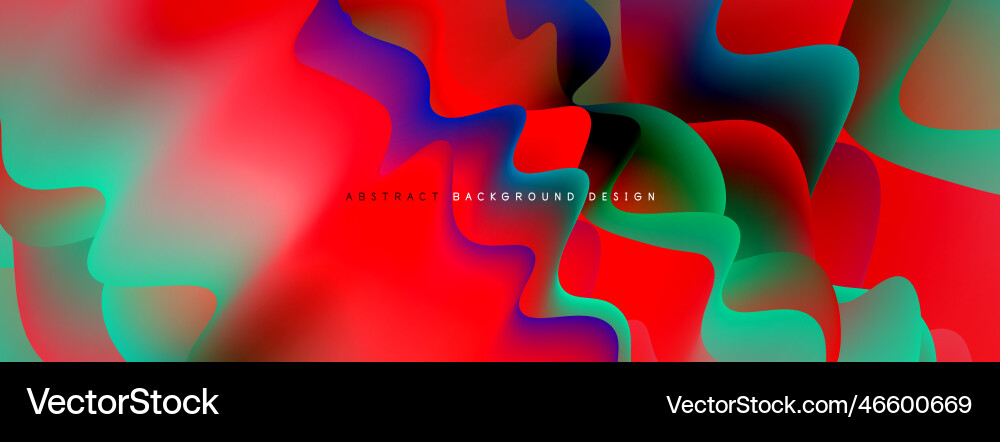 Dynamic liquid waves abstract background Vector Image