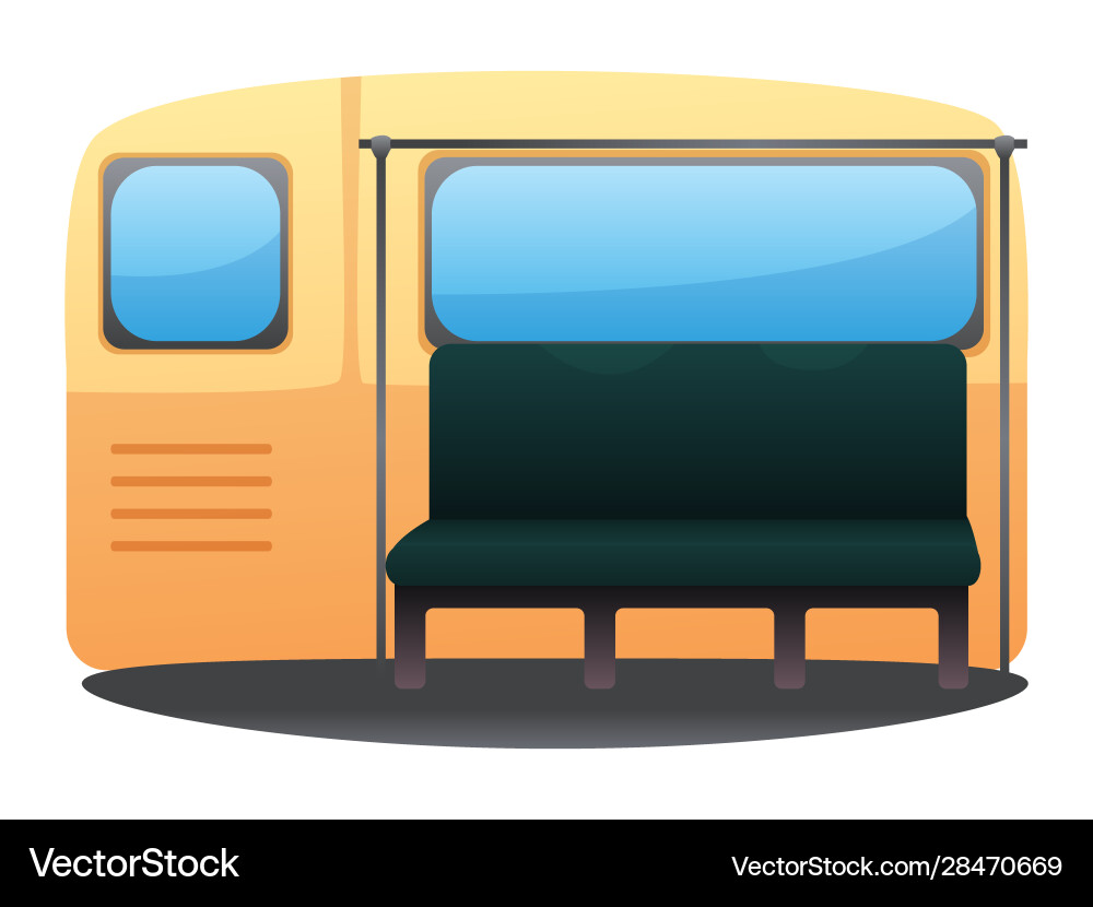 Empty underground metro subway cartoon interior Vector Image