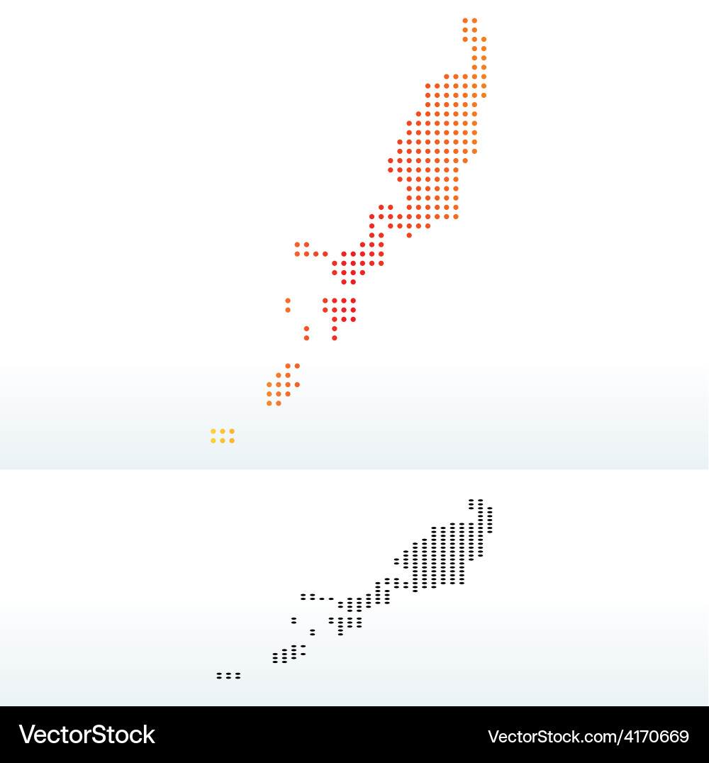 Map republic of palau with dot pattern Royalty Free Vector
